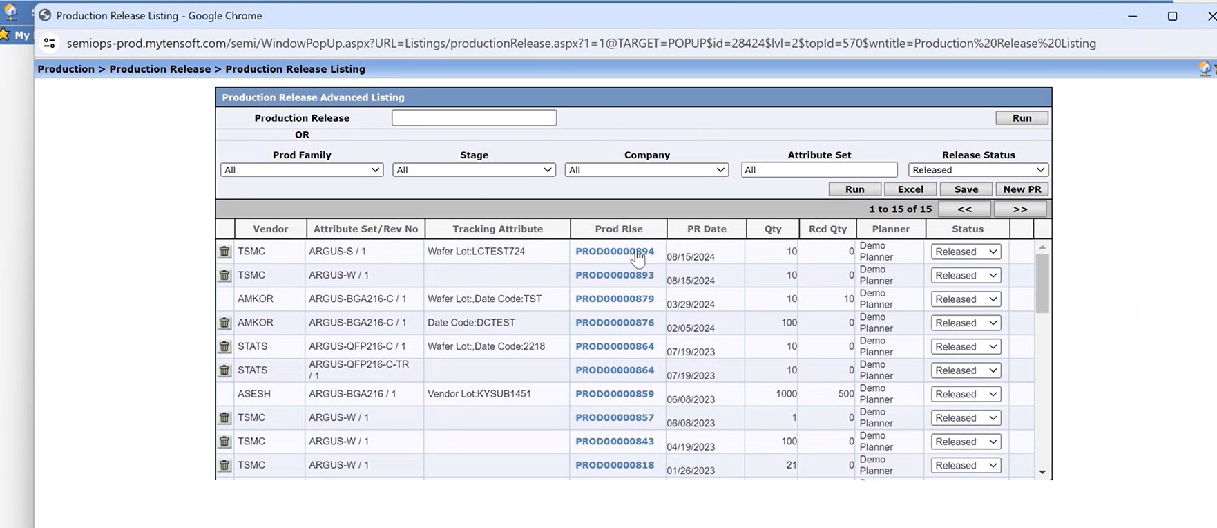 Production Orders and Work Orders in Tensoft SemiOps